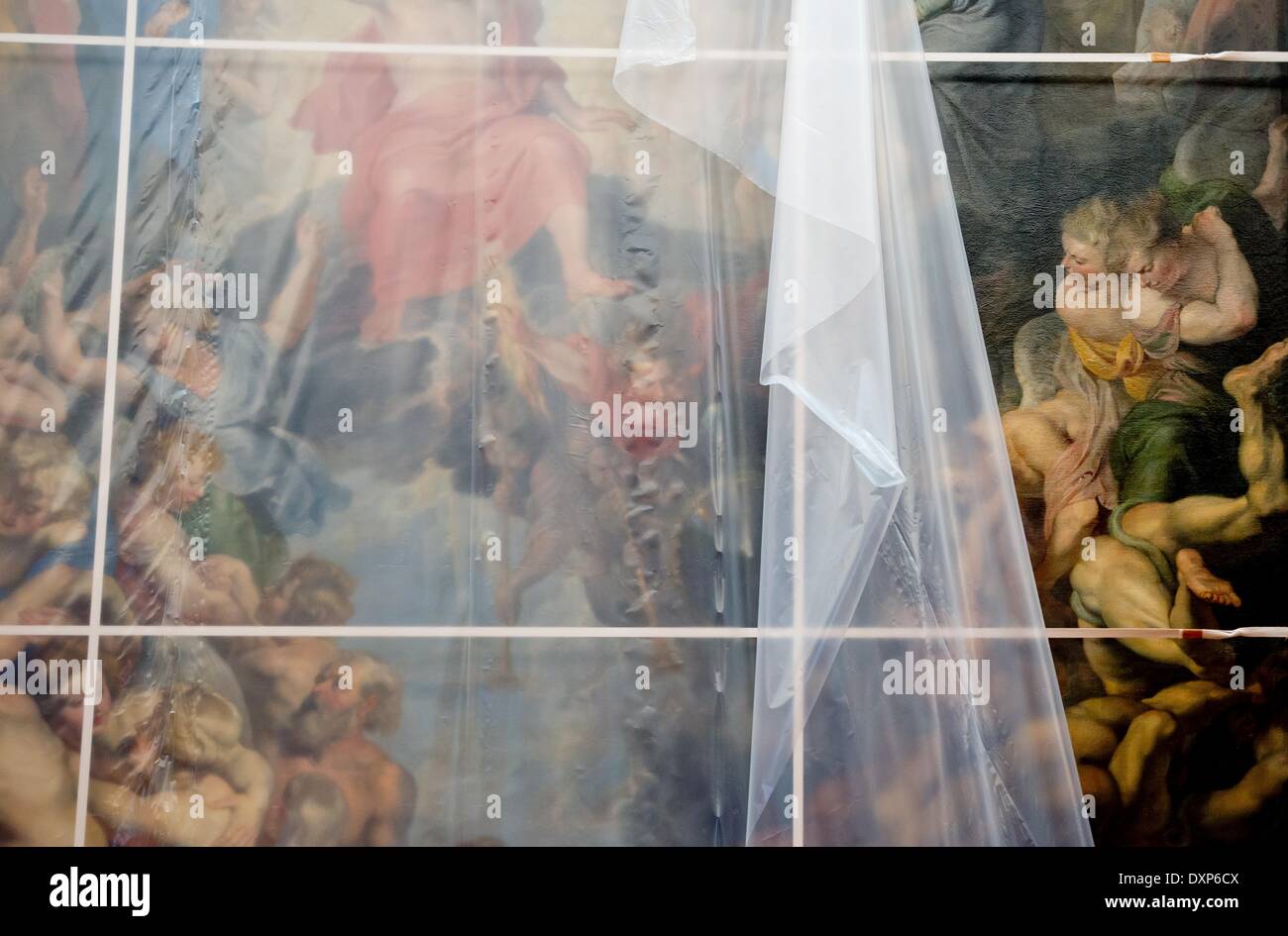 Munich, Germany. 28th Mar, 2014. The painting "The Great Last Judgement ...