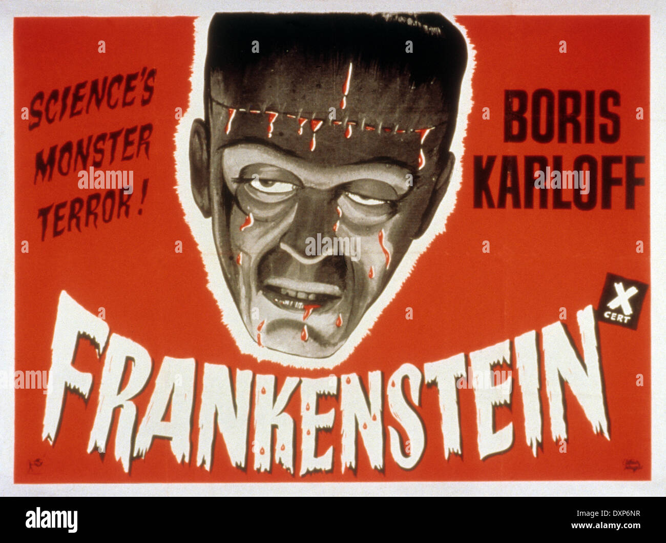 Frankenstein karloff poster hi-res stock photography and images - Alamy