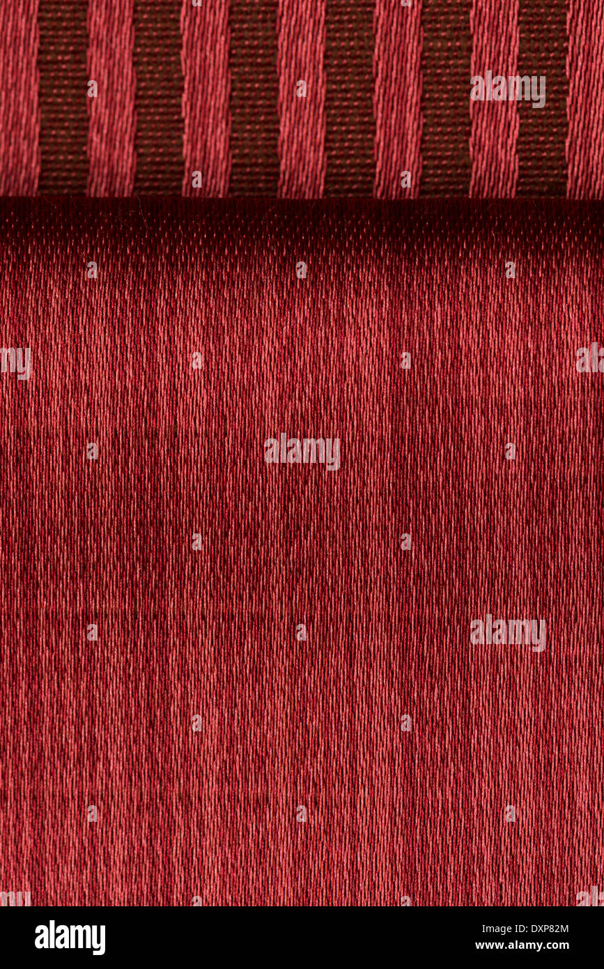 Closeup detail of red fabric texture background Stock Photo - Alamy