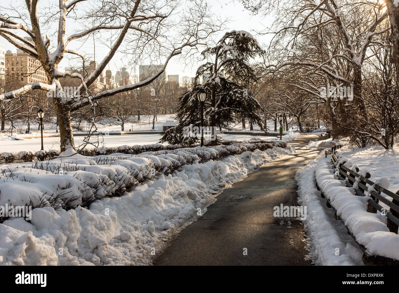 New york city snow sidewalk hi-res stock photography and images - Alamy