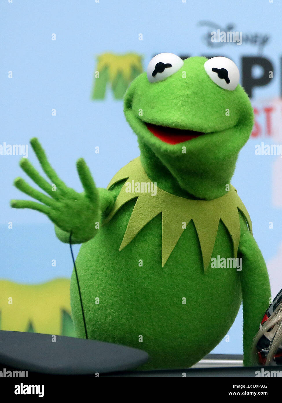 Berlin, Germany. 28th Mar, 2014. Kermit the frog poses during a ...