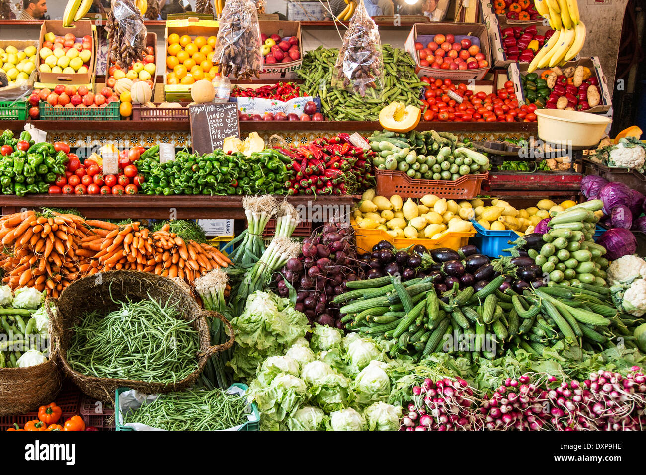 Vegetable market, Sousse, Tunisia Stock Photo - Alamy