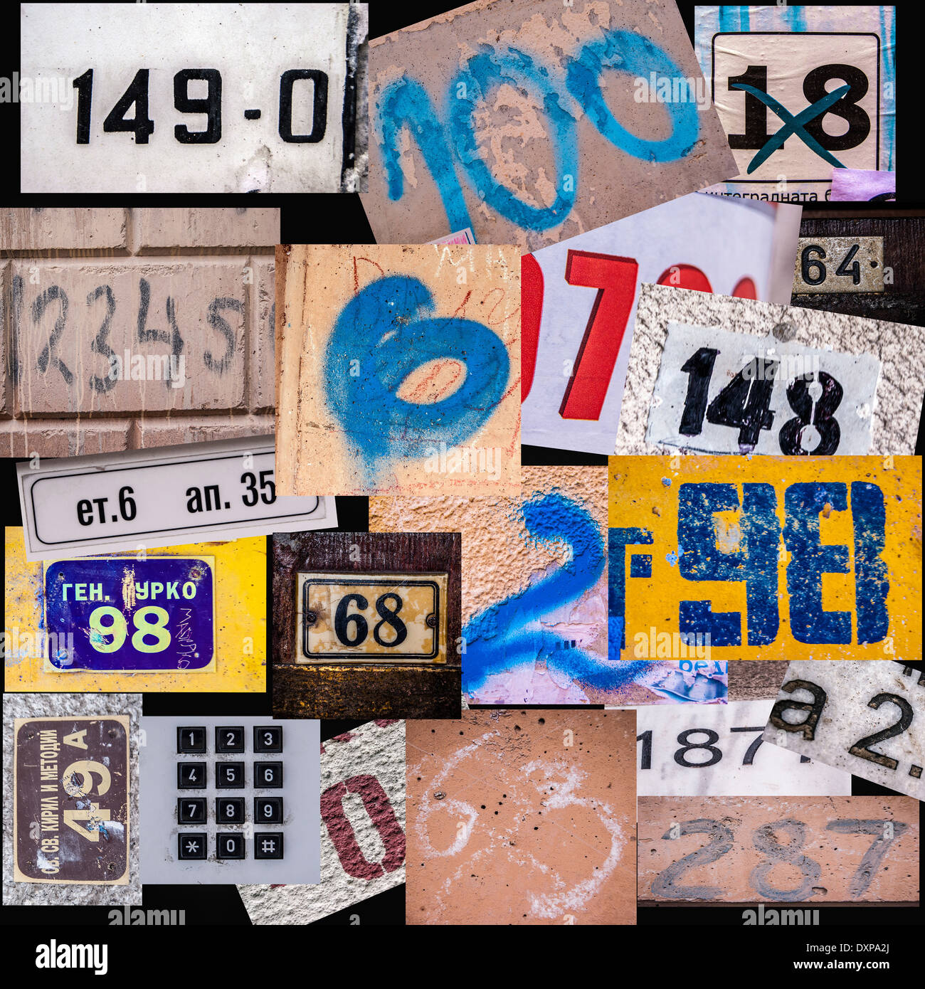 Numbers, numbers, numbers, streets Stock Photo - Alamy