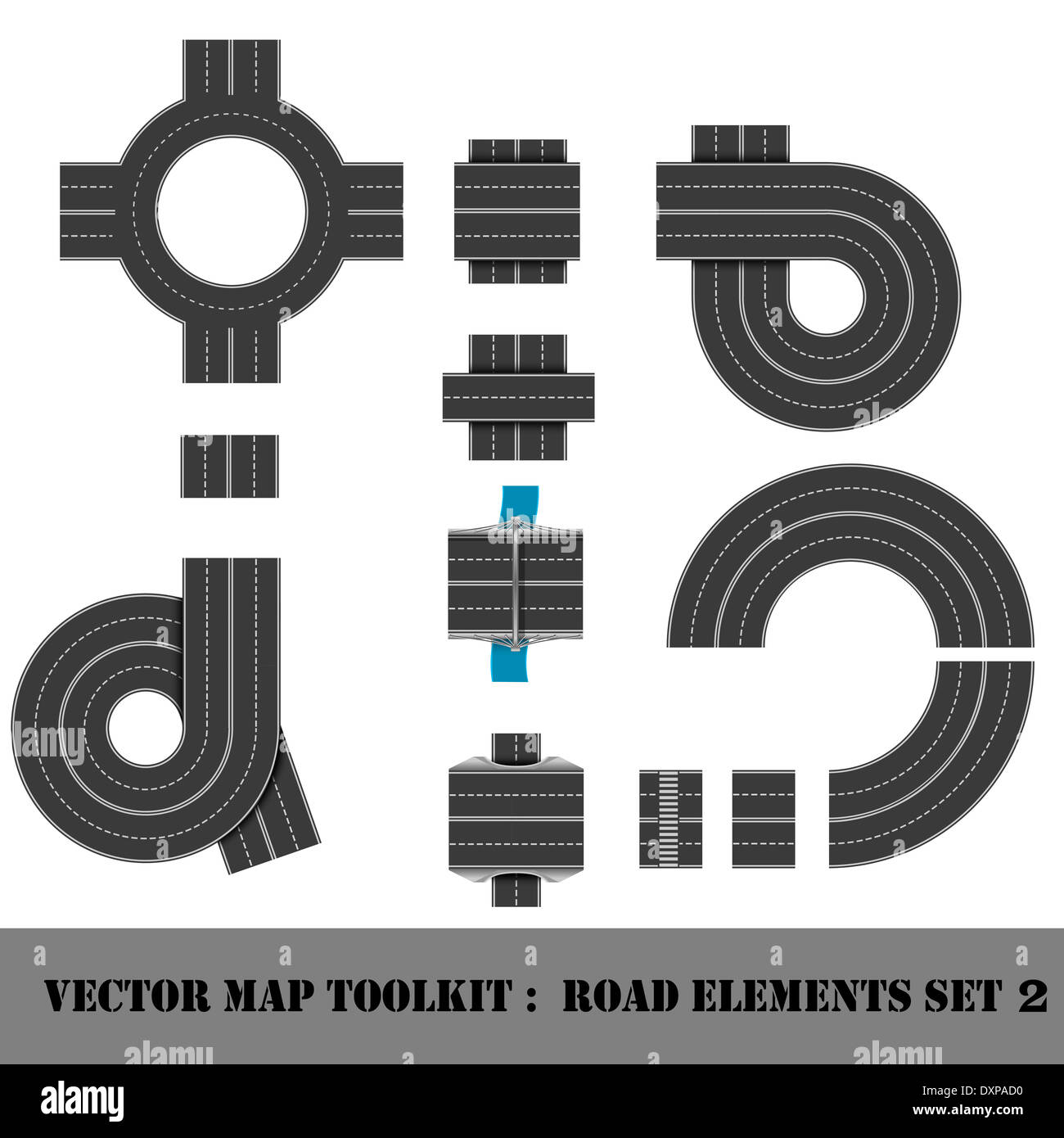 Map Toolkit. Top View Position Stock Photo - Alamy