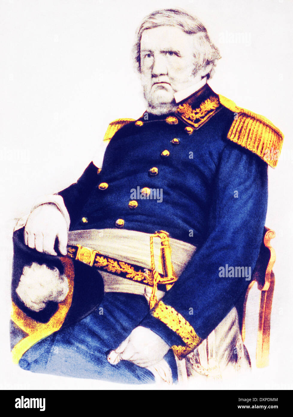 Vintage portrait of Winfield Scott Stock Photo - Alamy