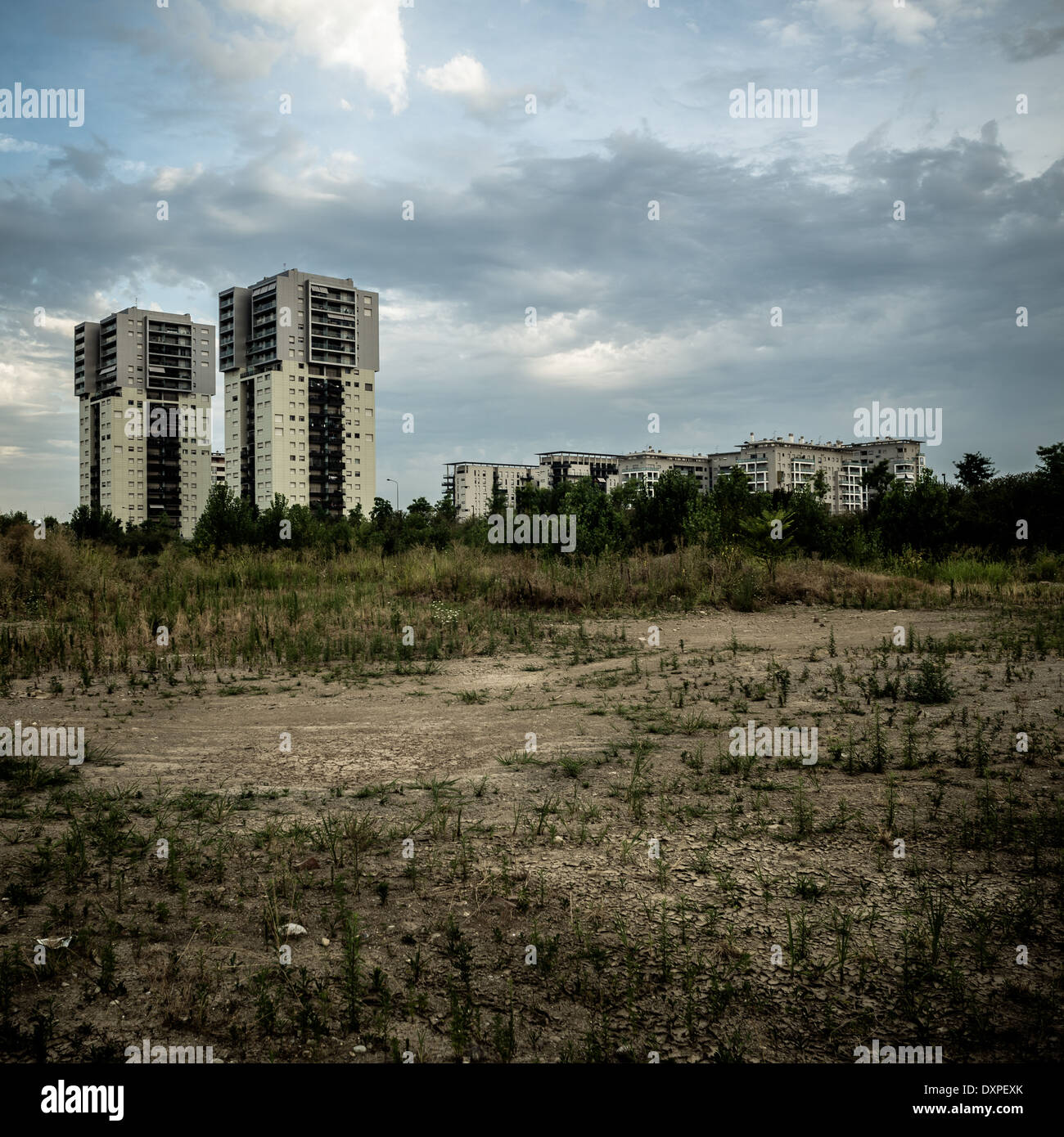 desolate suburb landscape in a gloomy day Stock Photo - Alamy