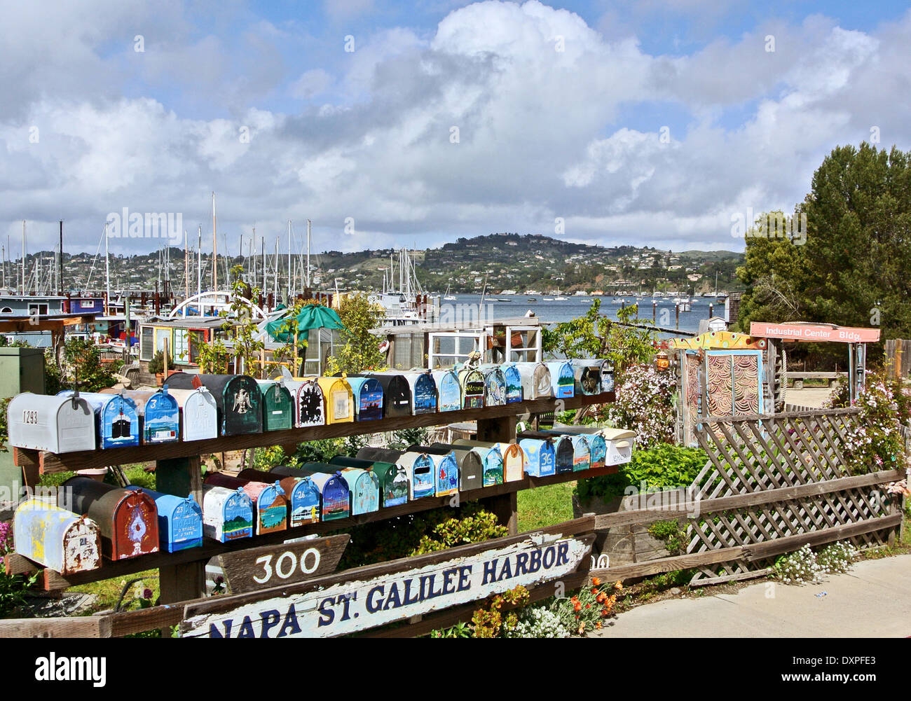 colorful mailboxes in sausalito California Stock Photo - Alamy