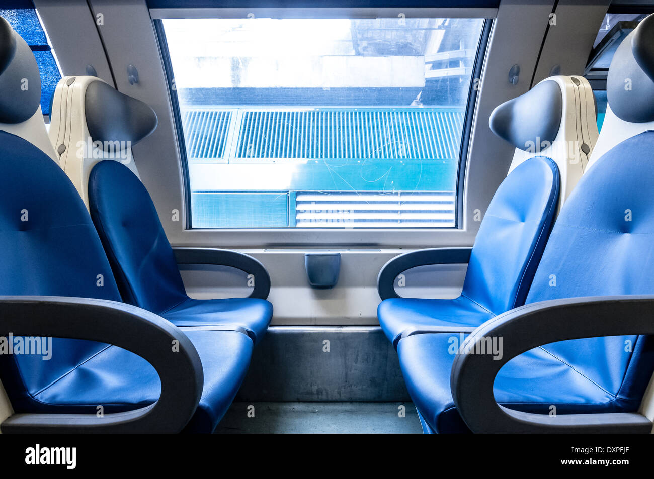 empty interior train seats Stock Photo - Alamy