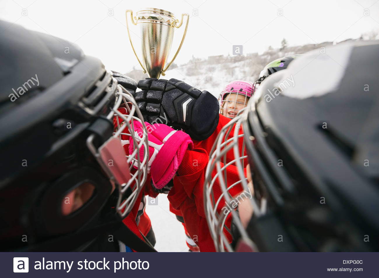 Ice hockey team holding trophy hi-res stock photography and images - Alamy