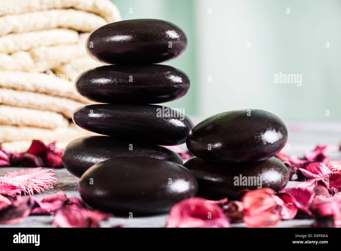 Hot stone massage therapy on hi-res stock photography and images - Alamy