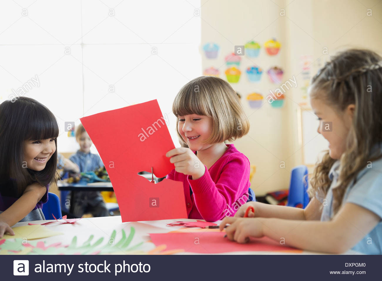 Class paper making hi-res stock photography and images - Alamy