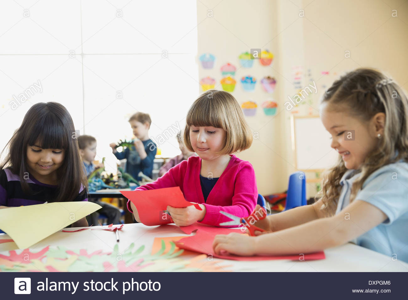 Class paper making hi-res stock photography and images - Alamy
