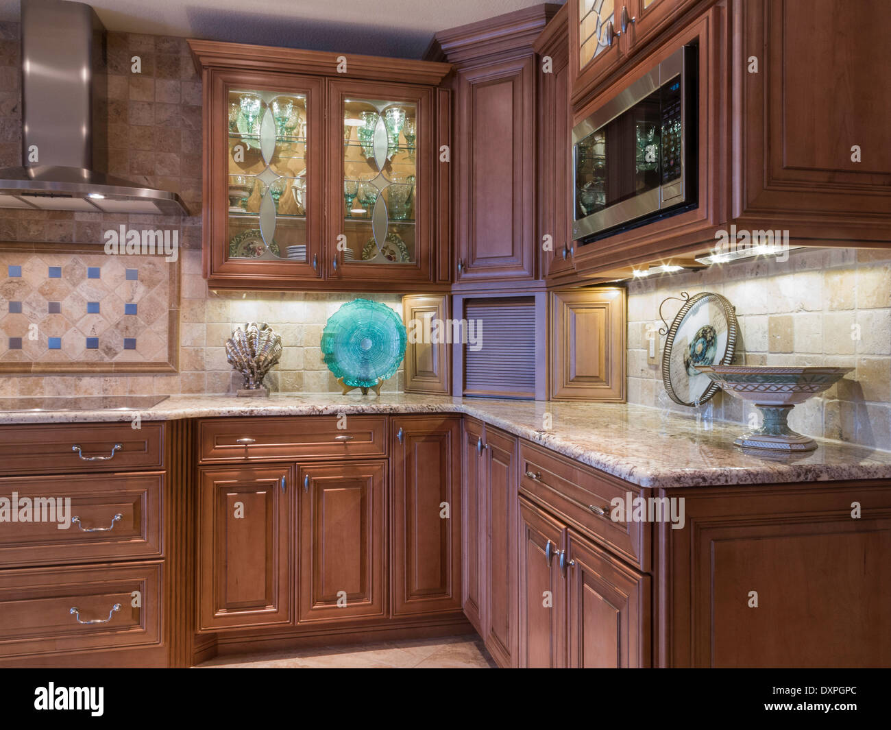 Showcase luxury modern residential kitchen, USA Stock Photo - Alamy