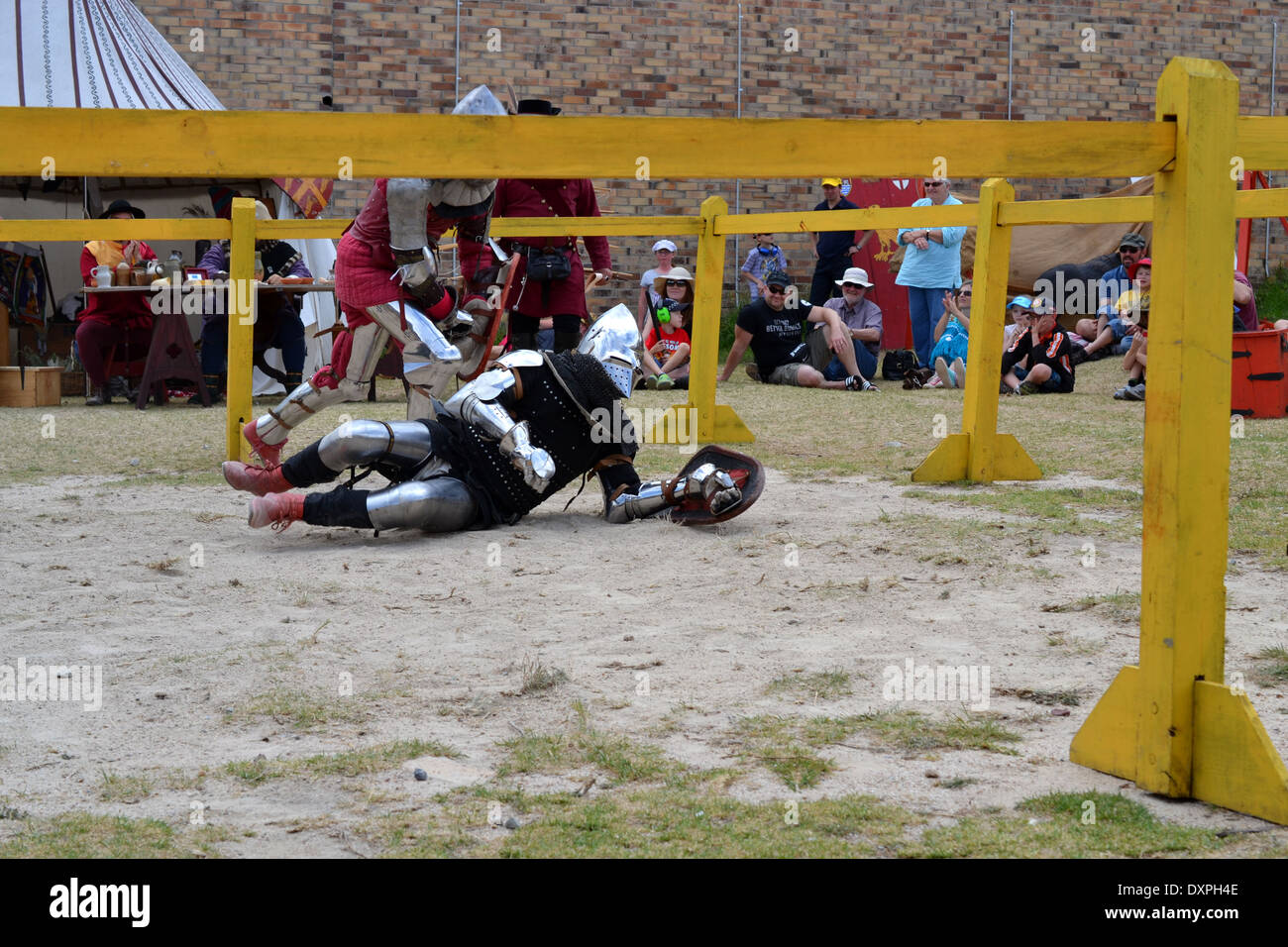 14th century Medieval Combat reenactment Stock Photo - Alamy