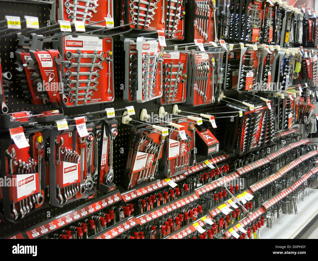 Wrench Wall, Tool Section, Sears Store, WestShore Plaza, Tampa, FL, USA ...