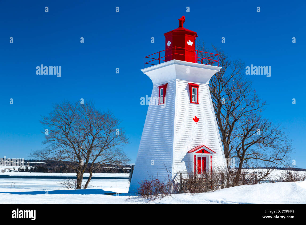 Prince Edward Island lighthouse in Victoria by the Sea, PEI Stock Photo ...