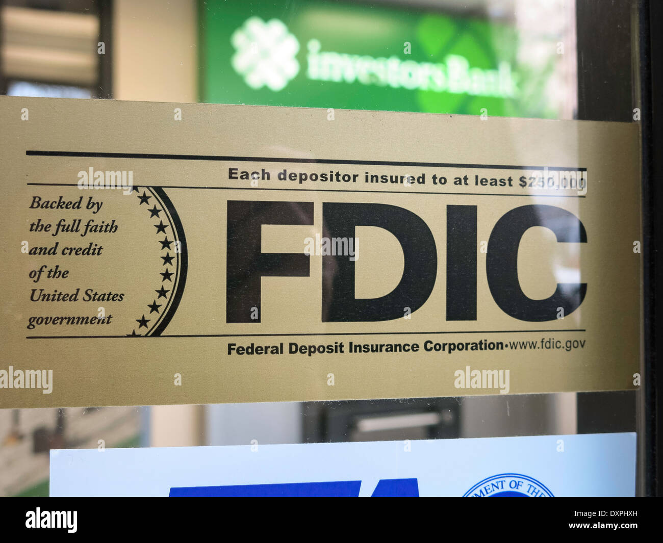 Fdic sign bank hi-res stock photography and images - Alamy
