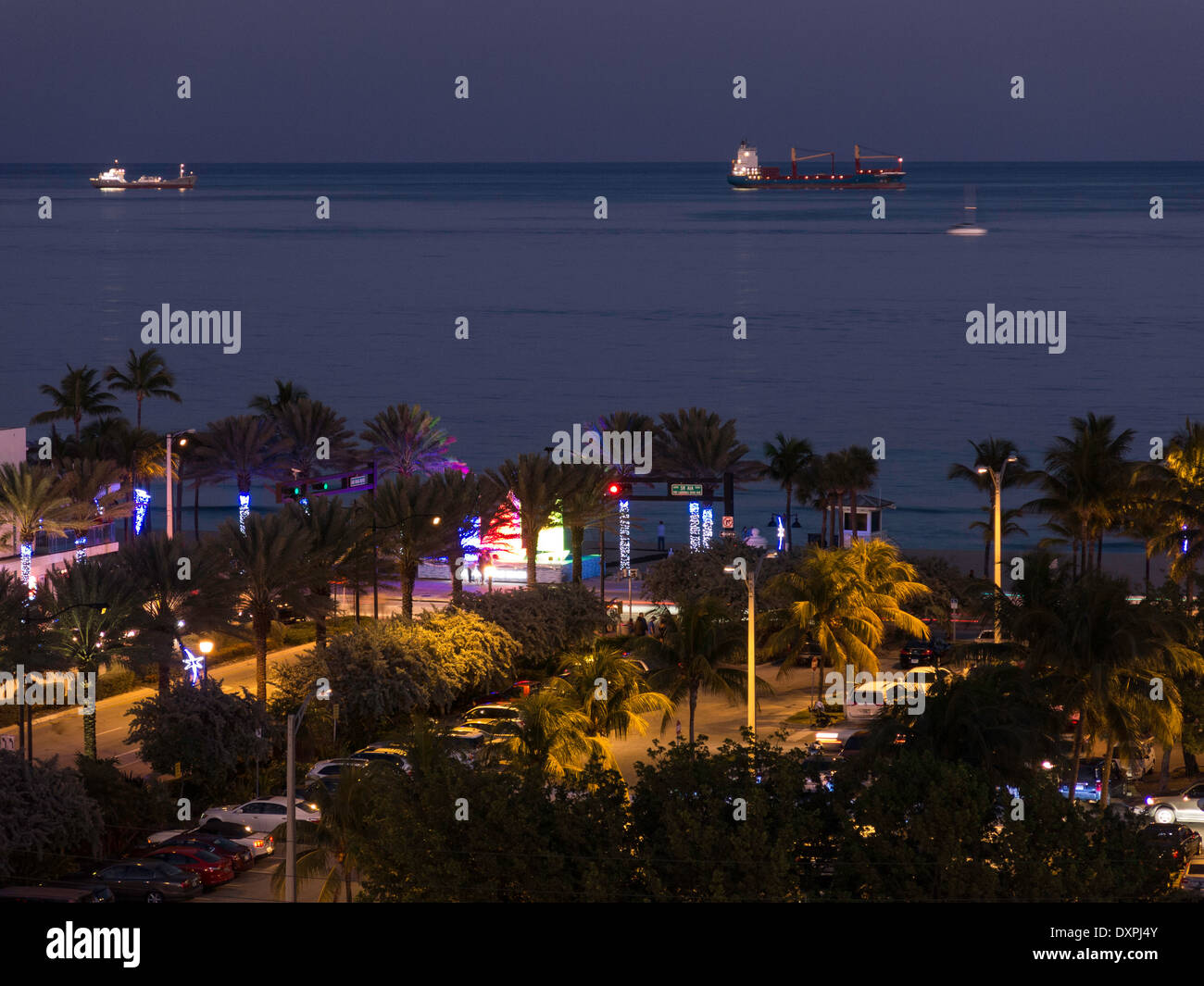 Night View of Fort Lauderdale, FL, USA Stock Photo - Alamy