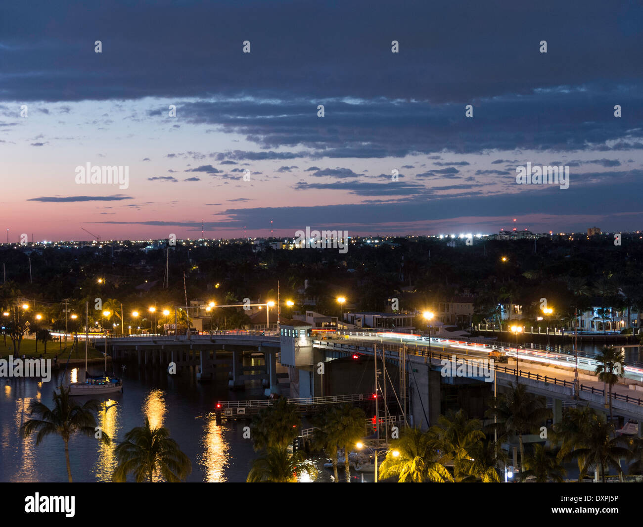 Night View of Fort Lauderdale, FL, USA Stock Photo - Alamy