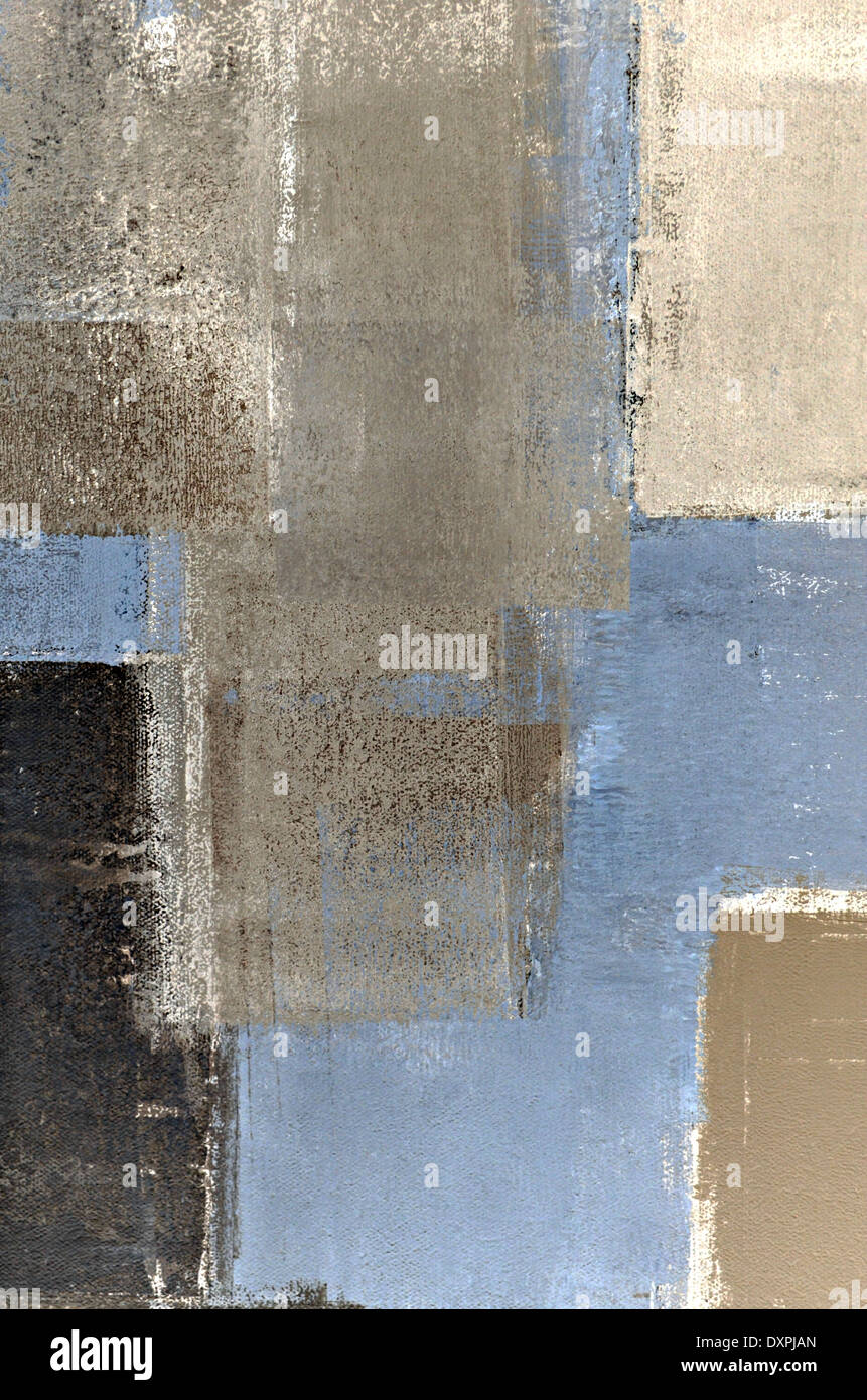 Blue and Beige Abstract Art Painting Stock Photo - Alamy