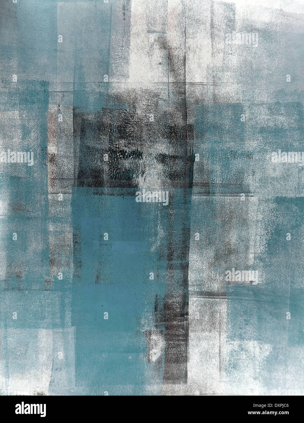 Teal Abstract Art Painting Stock Photo - Alamy