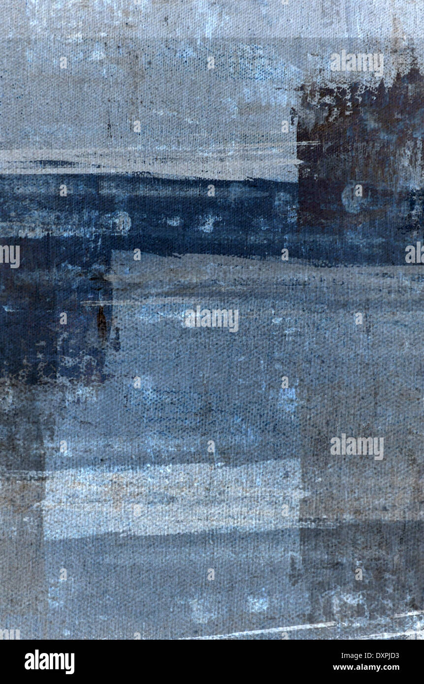 Grey and Blue Abstract Art Painting Stock Photo - Alamy