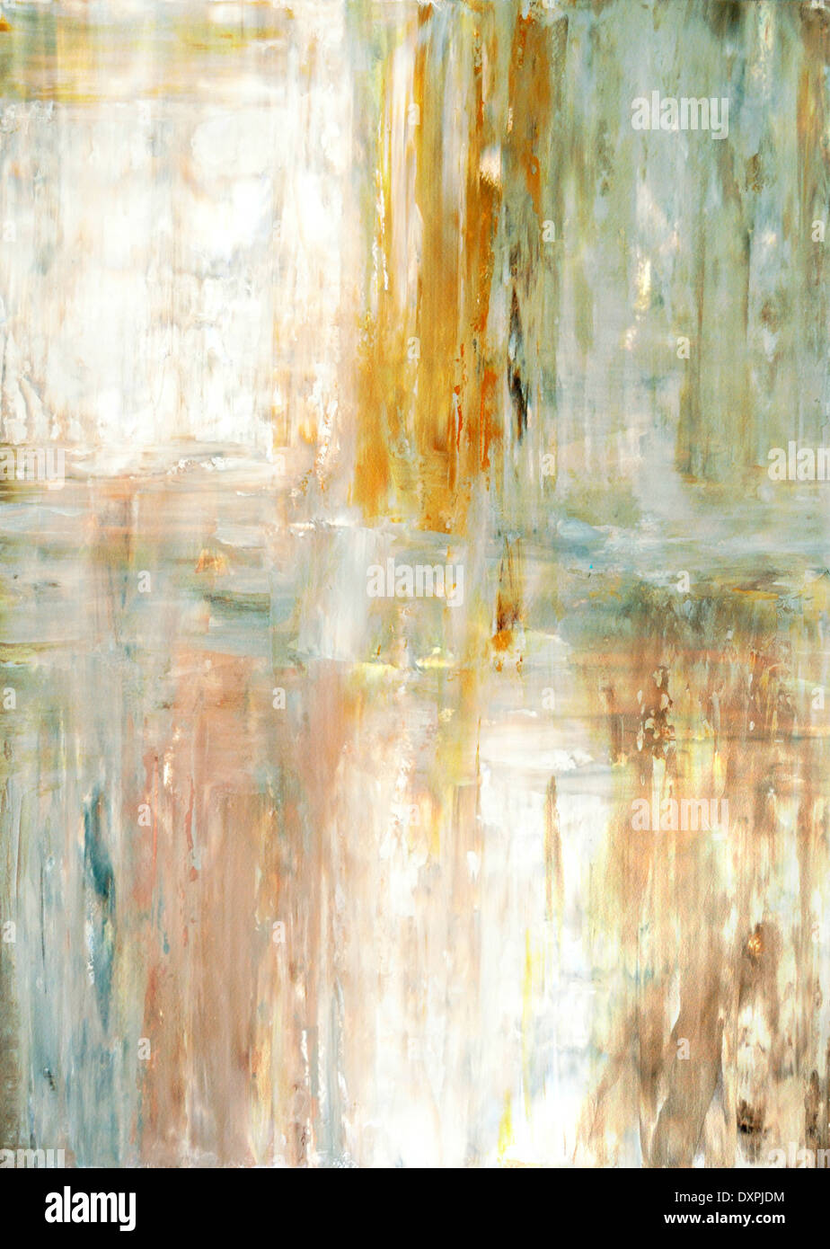 Teal beige abstract art painting hi-res stock photography and images ...