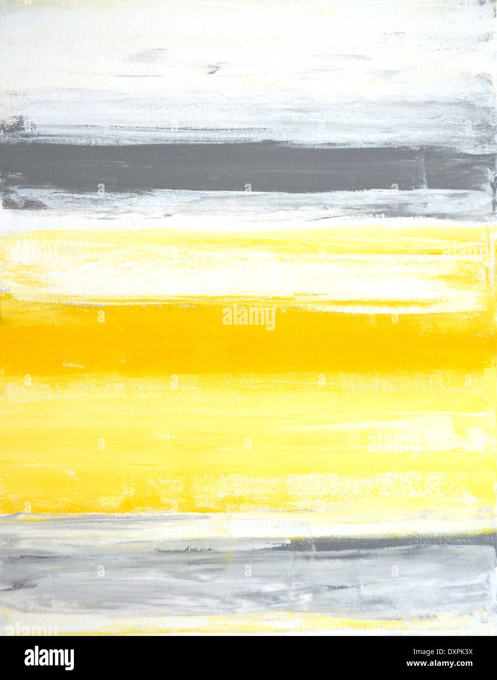 Grey and Yellow Abstract Art Painting Stock Photo - Alamy