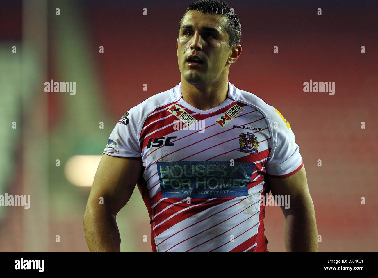 Wigan, UK. 28th Mar, 2014. A profile of Ben Flower of Wigan Warriors ...