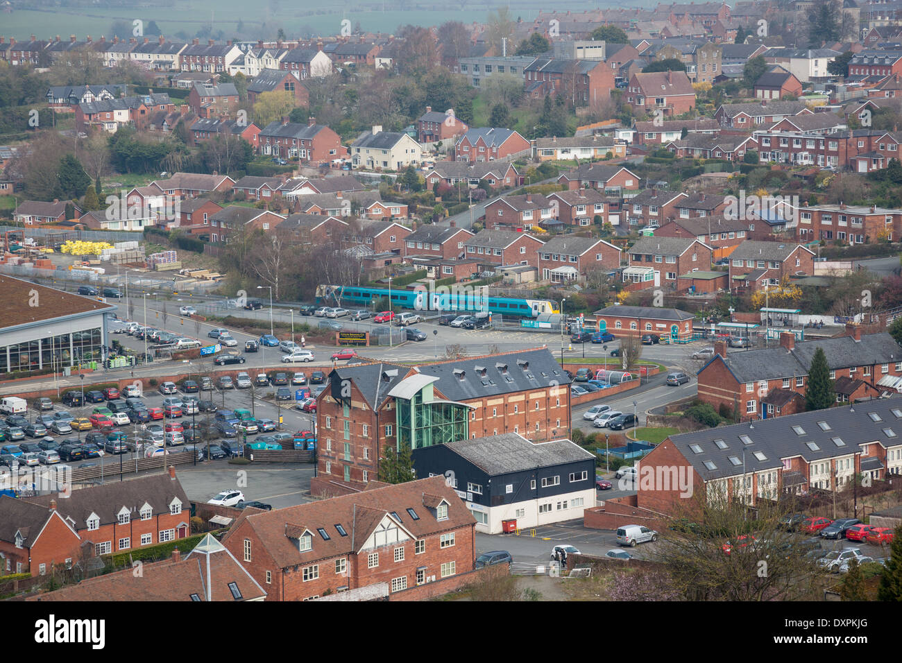 An Arriva Trains Wales service train arriving at Ludlow Station, Ludlow ...