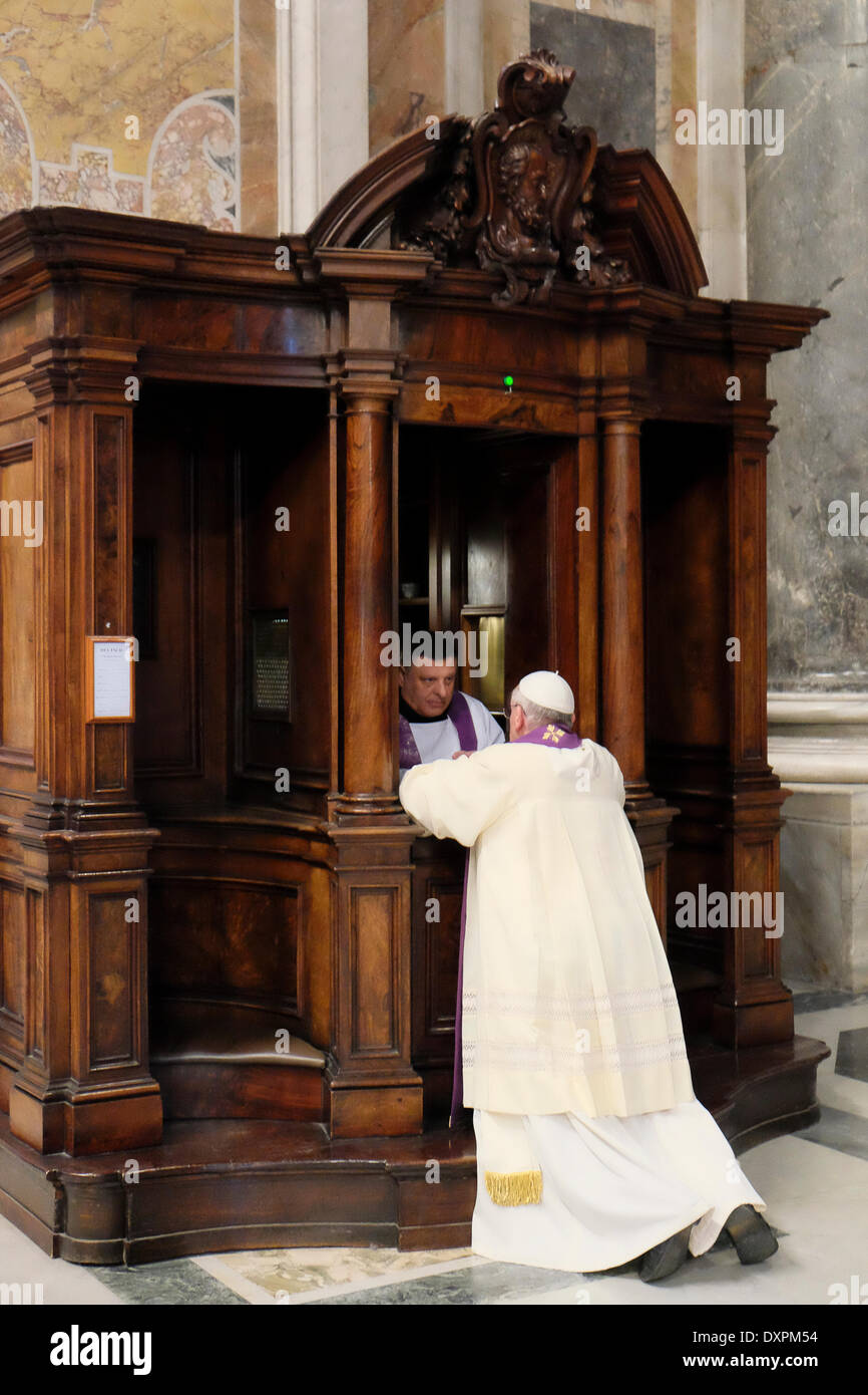 St. Peter's Basilica, Vatican, Rome, Italy. 28th March, 2014. The Pope ...