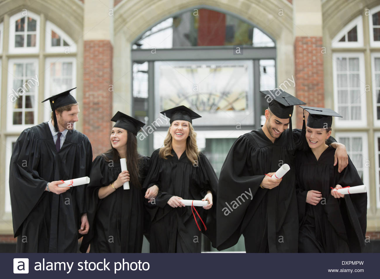 Graduation gown walking celebration achievement pride hi-res stock ...