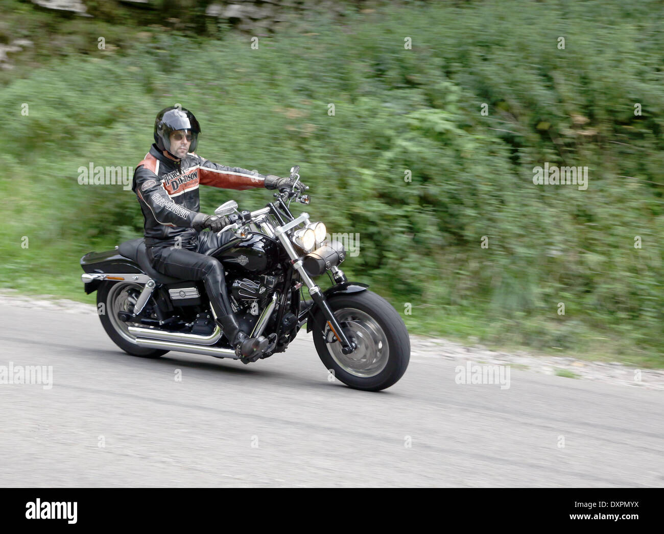 Man riding harley davidson motorcycle hi-res stock photography and ...