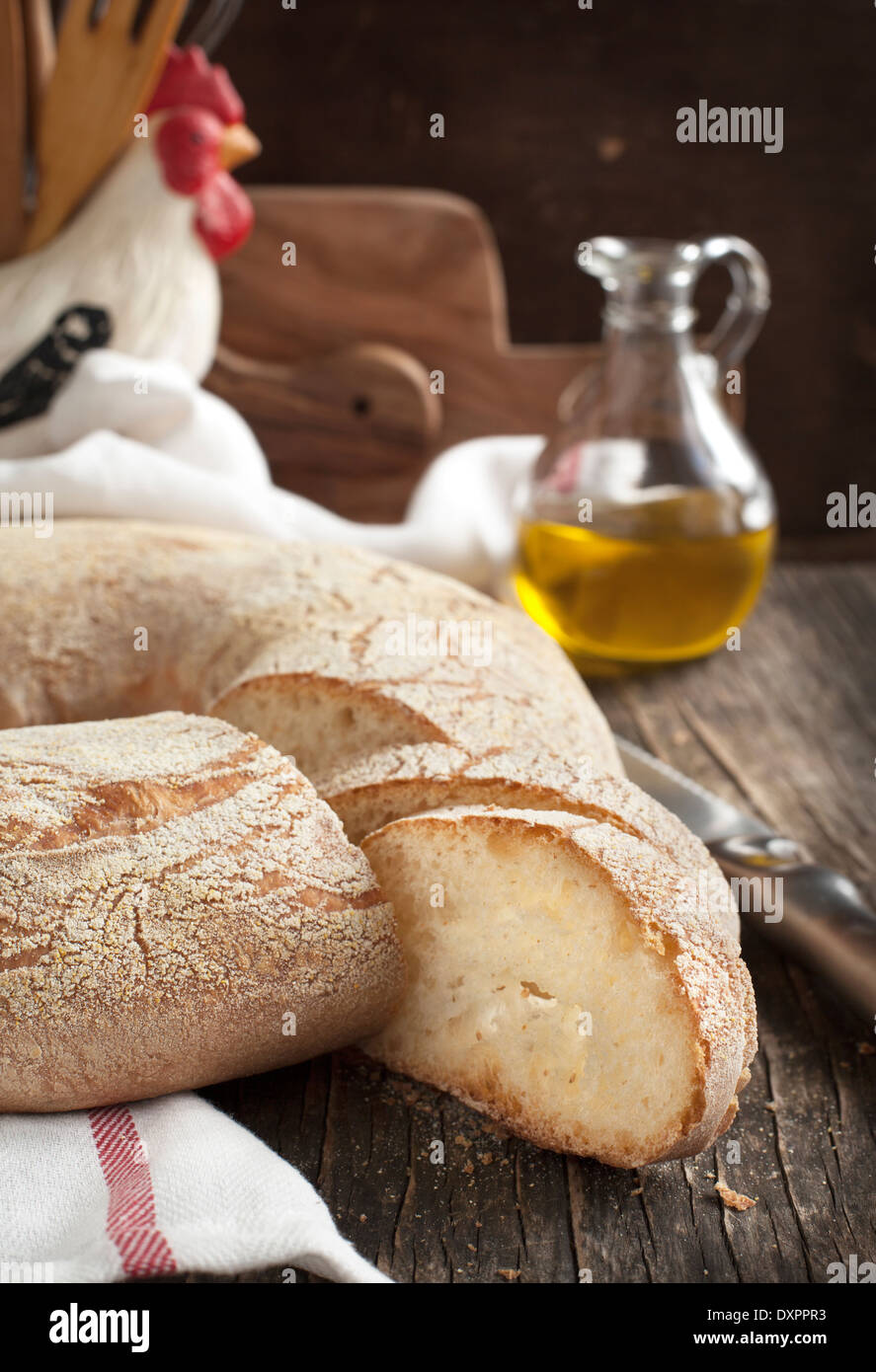 Italian round bread Stock Photo - Alamy