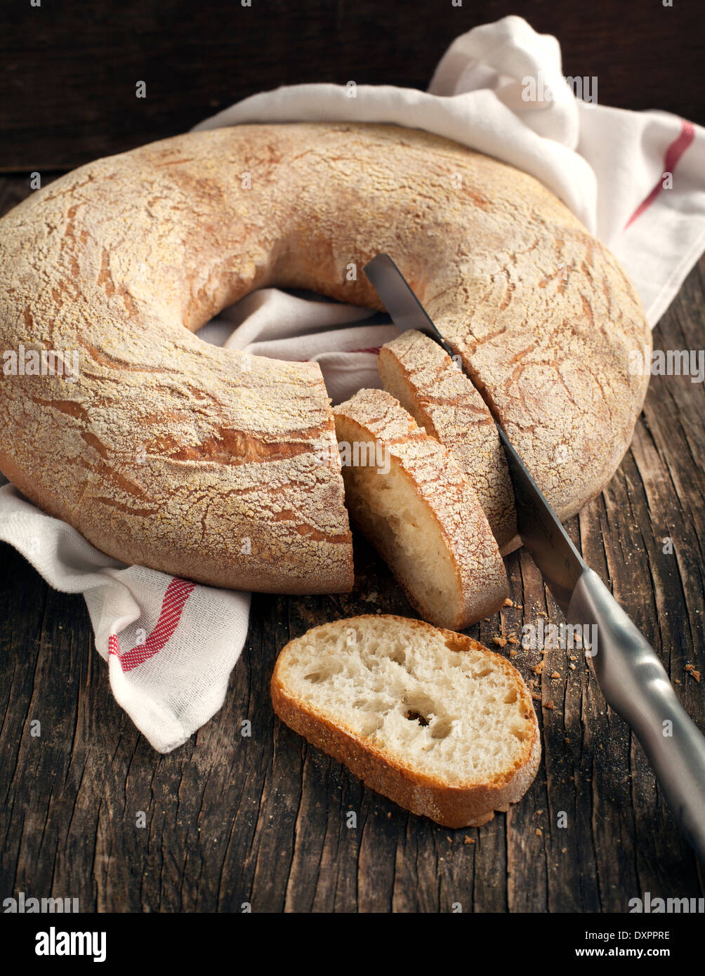Italian round bread Stock Photo - Alamy