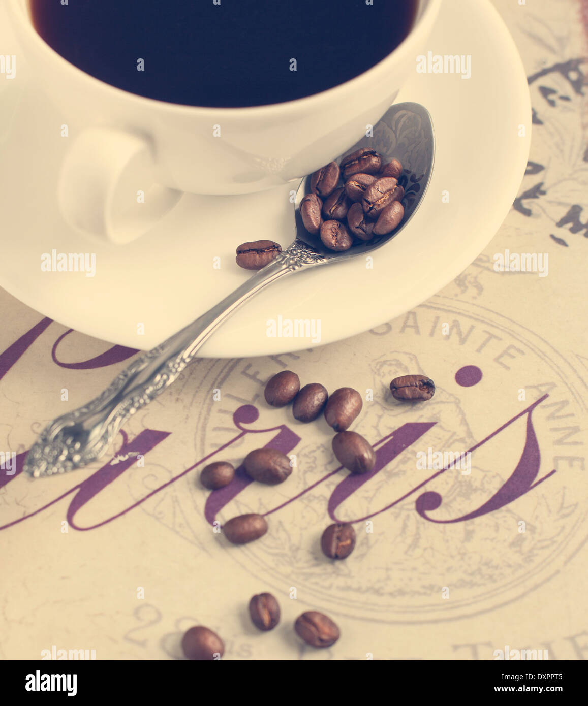 Spoon in coffee cup coffee drink hi-res stock photography and images ...