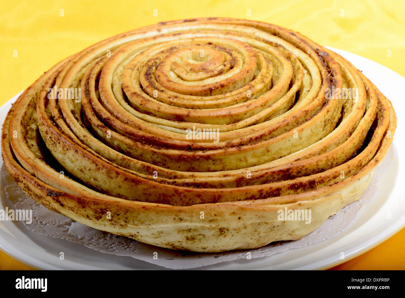 Chinese Food:Toasted Twisted Roll on a golden background Stock Photo ...