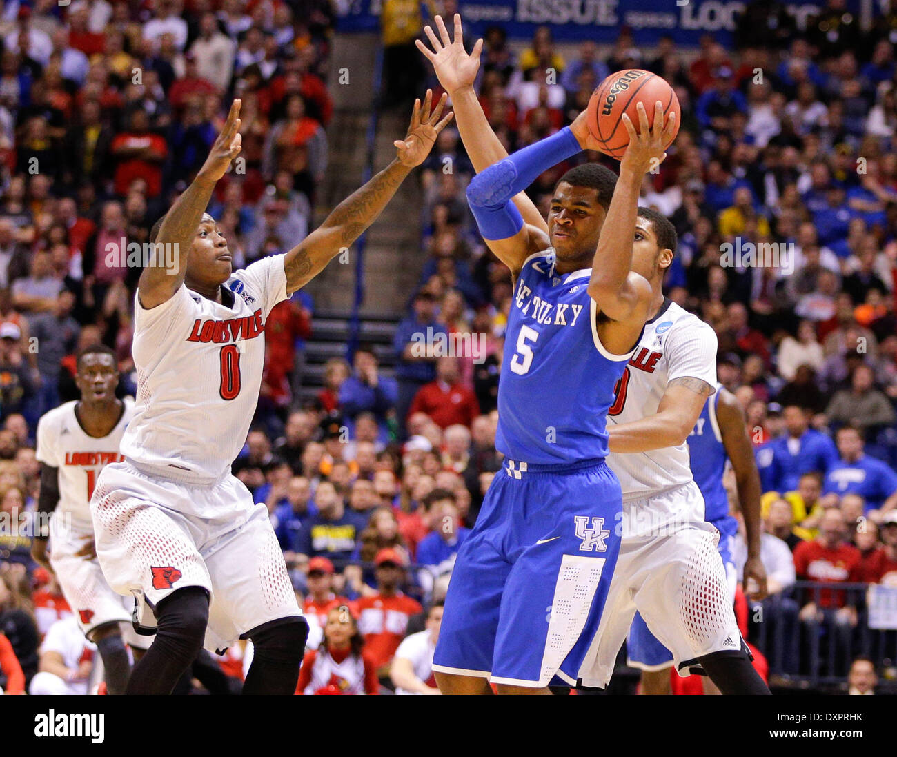 Indianapolis, IN, USA. 28th Mar, 2014. Kentucky Wildcats guard Andrew ...