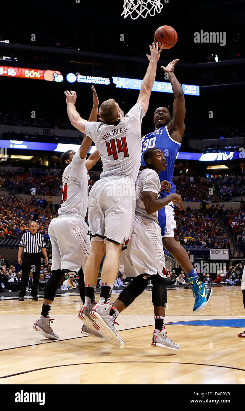 Indianapolis, IN, USA. 28th Mar, 2014. Kentucky Wildcats forward Julius ...