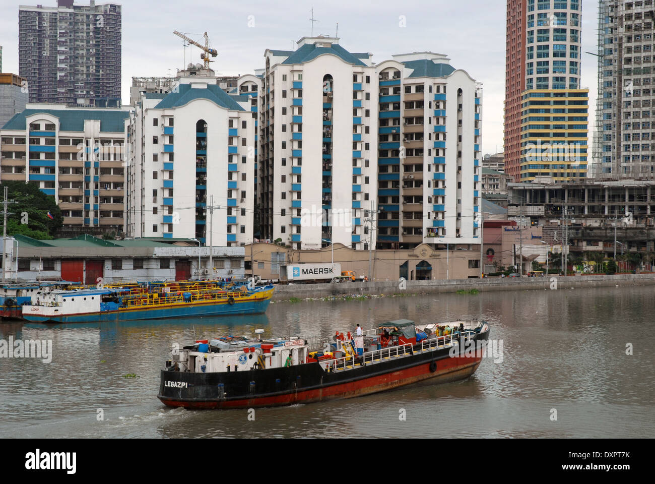 Cargo Boat, Manila, Phillippines Stock Photo - Alamy