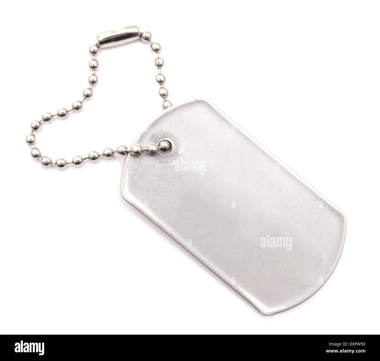 metal tag on white Stock Photo - Alamy