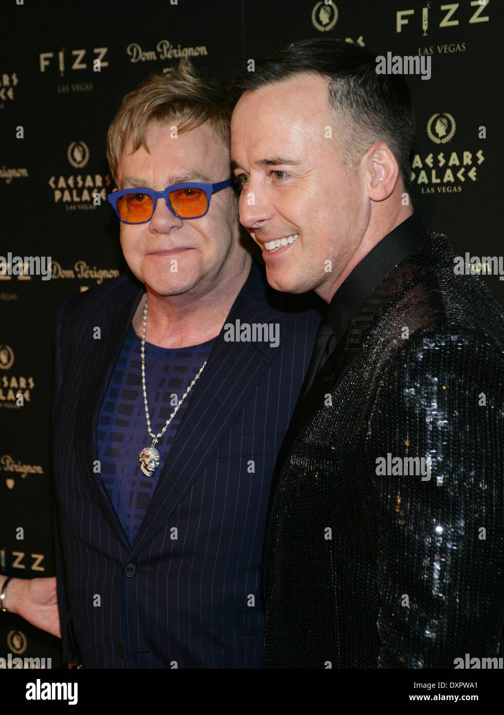 Las Vegas, NV, USA. 28th Mar, 2014. Sir Elton John, David Furnish at ...