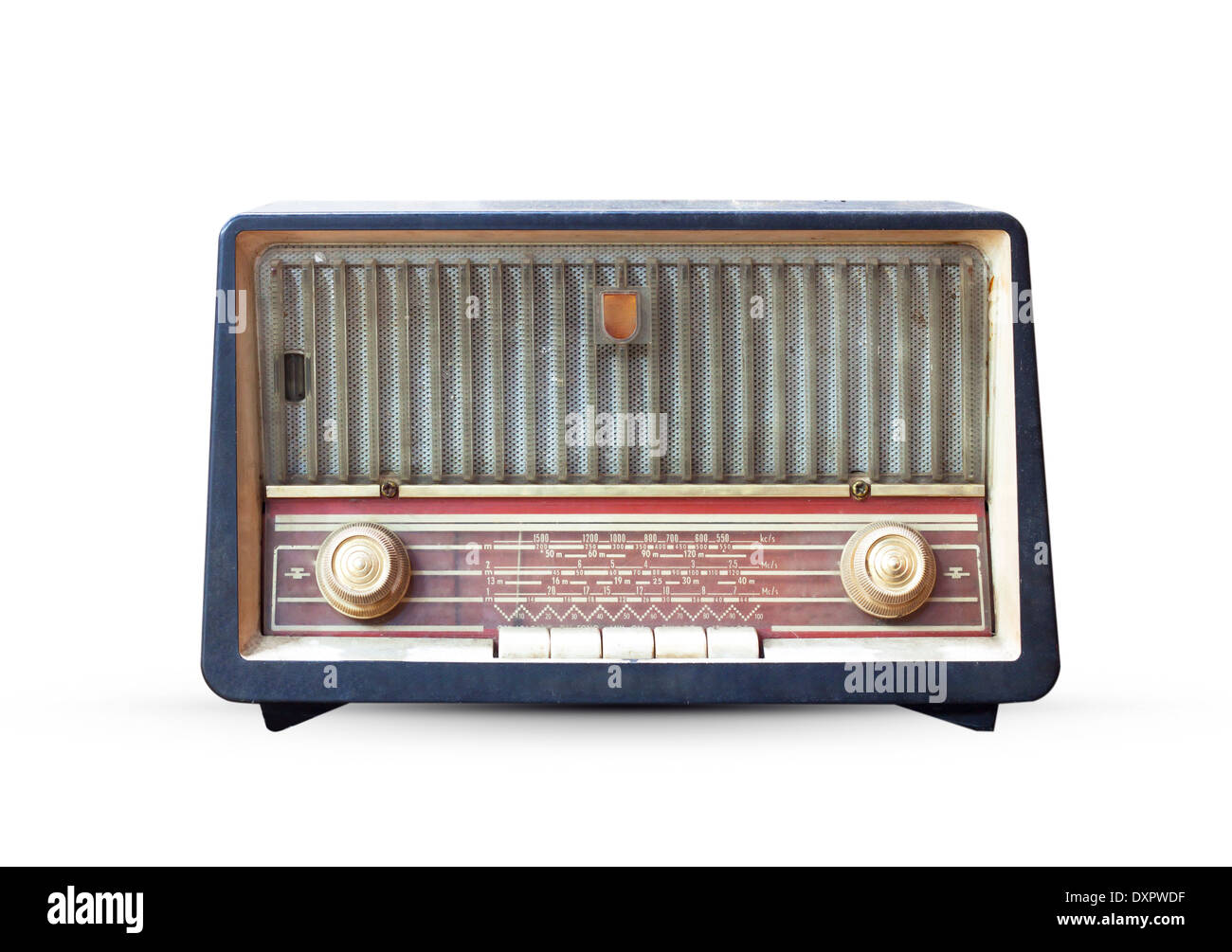 Old radio. Realistic illustration of an old radio receiver of the last ...