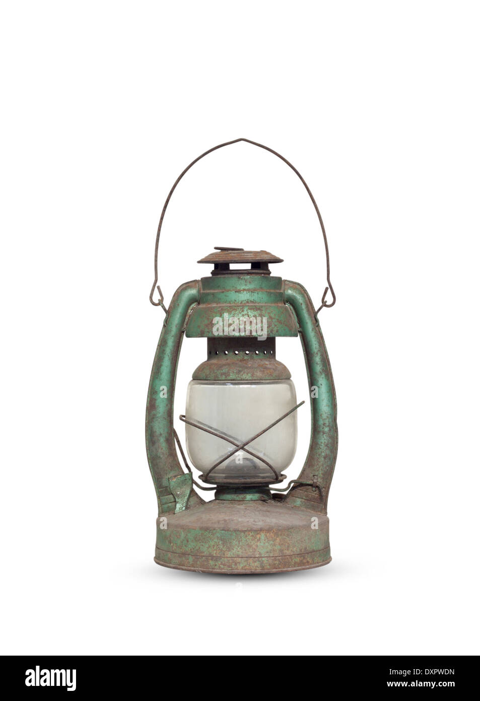 Old rusty lantern isolated on white background Stock Photo - Alamy