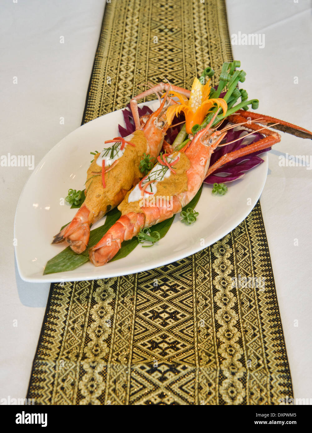 hor mok goong nang, river prawns in red coconut curry, Bangkok ...