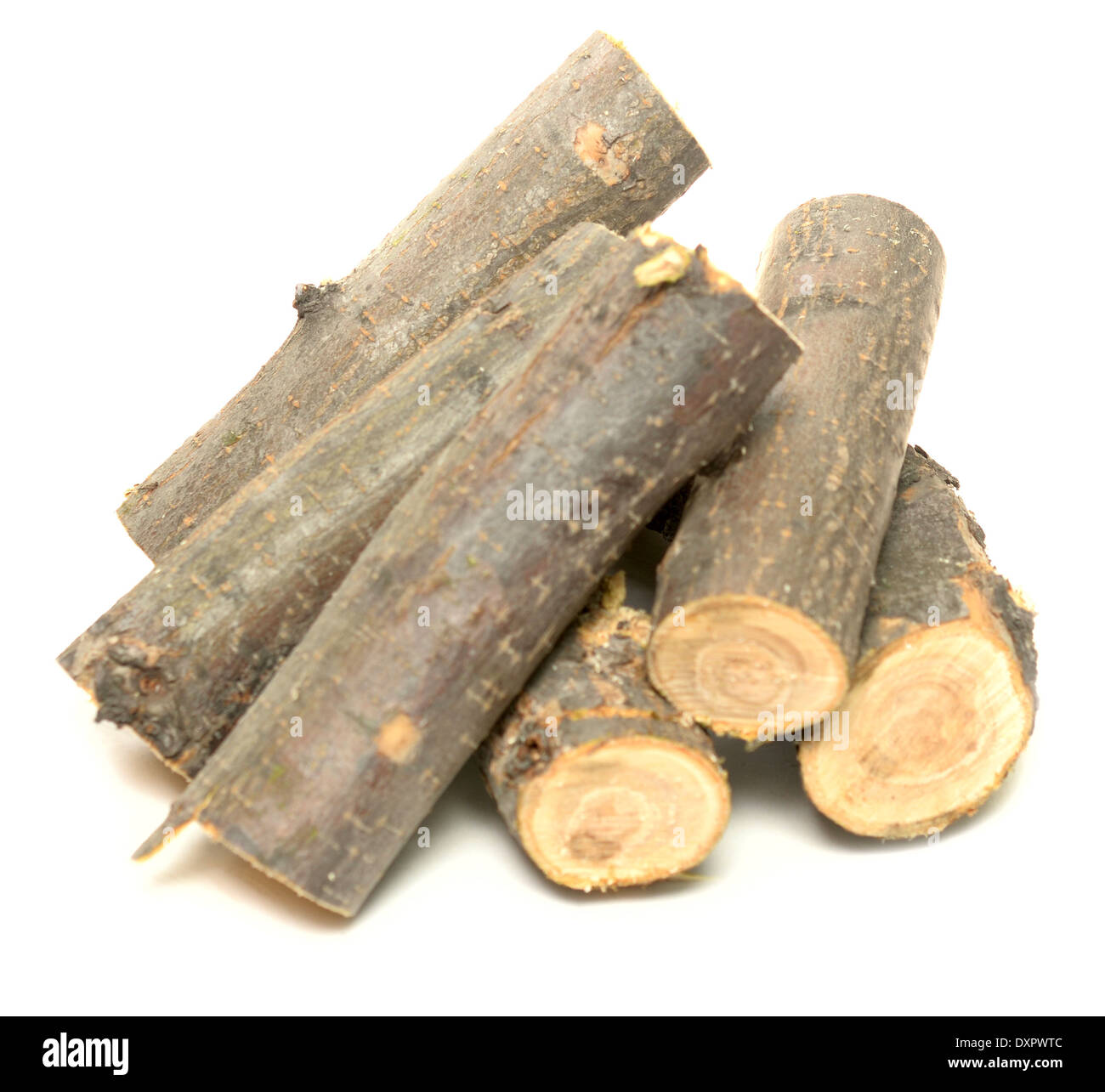 Stacking split firewood Cut Out Stock Images & Pictures - Alamy