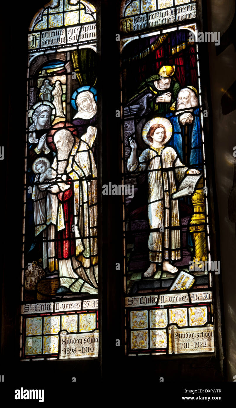 Stained glass in All Saints Church, Earls Barton, Northamptonshire ...
