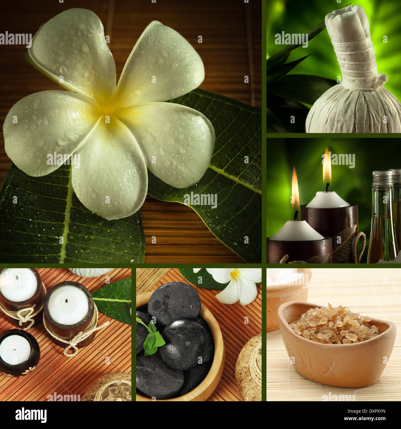 Spa theme photo collage composed of different images hi-res stock ...