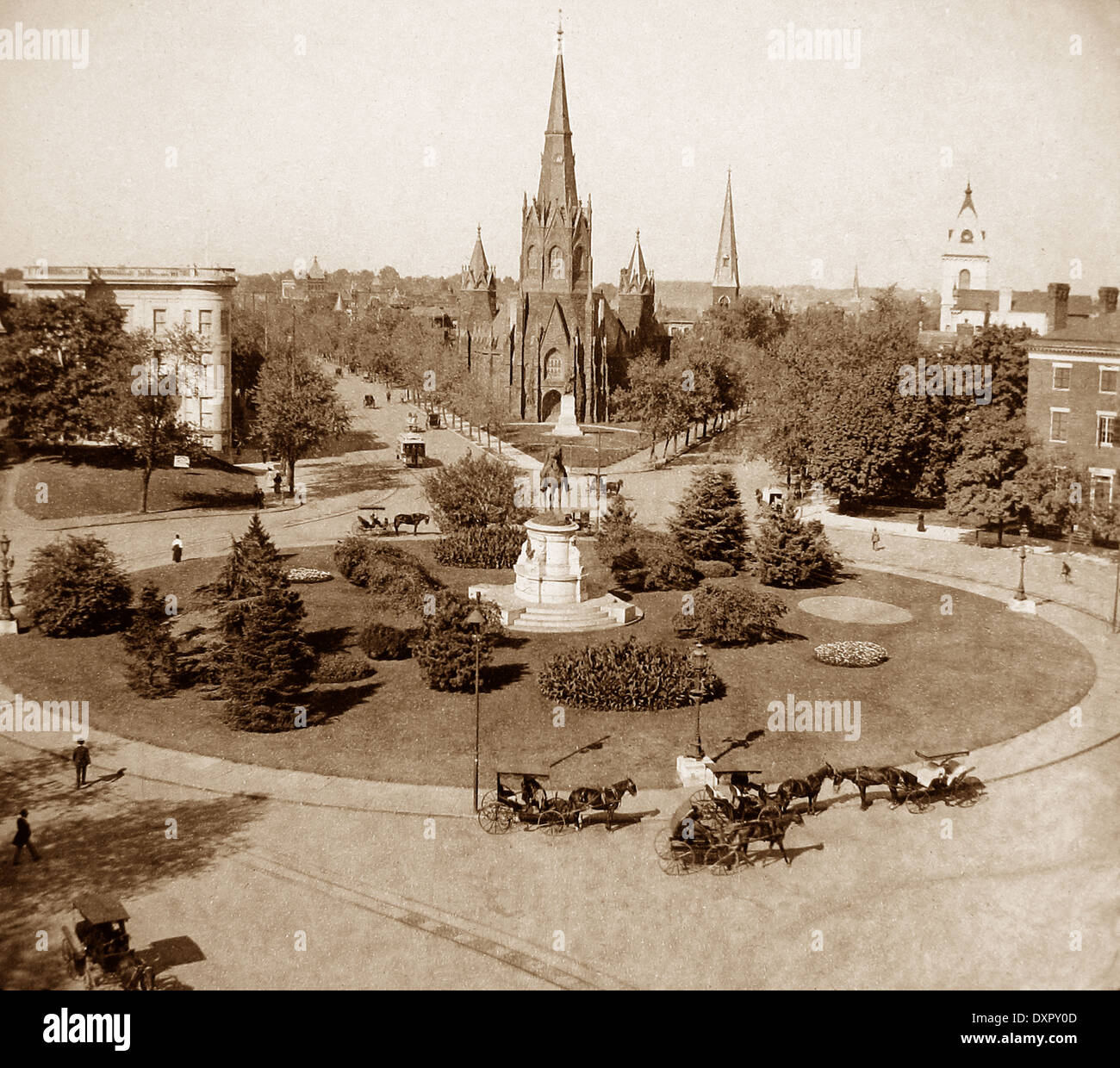 Fourteenth Street Circle Washington DC USA early 1900s Stock Photo - Alamy