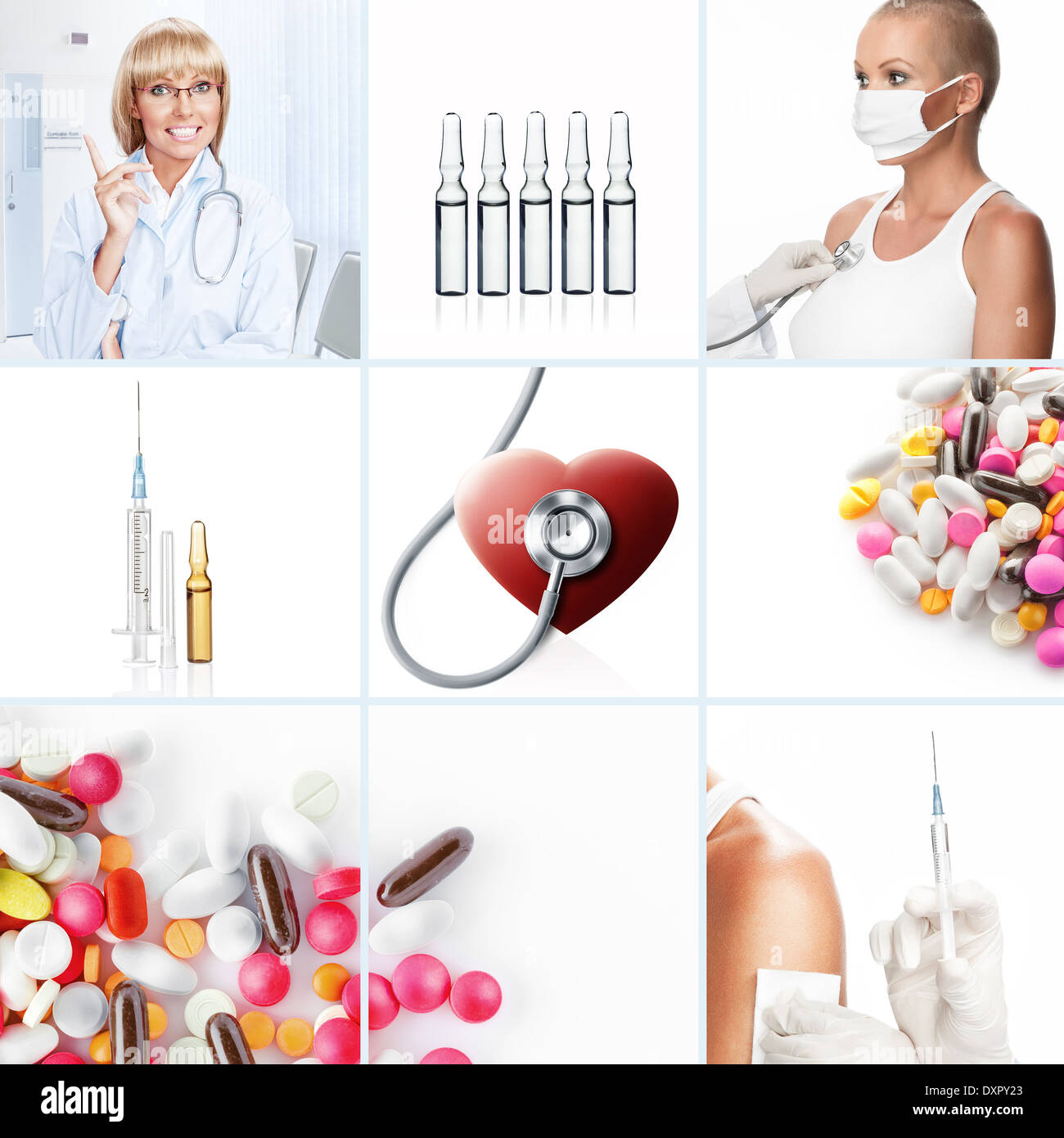 medicine theme collage composed of a few different images Stock Photo ...